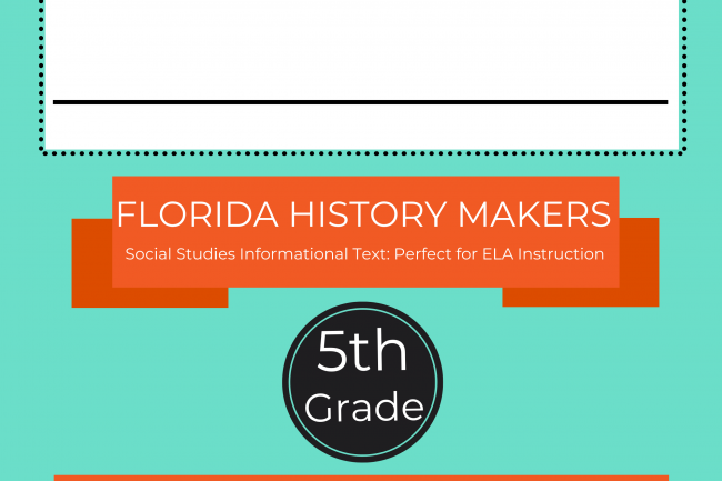Florida History Makers 5th Grade Student Workbook-Digital Download ...